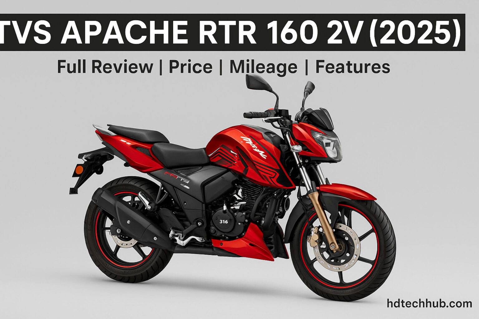 TVS Apache RTR 160 2V 2025 Review – Price, Mileage, Features